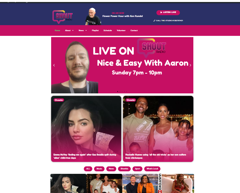 Website Info - Shout Radio